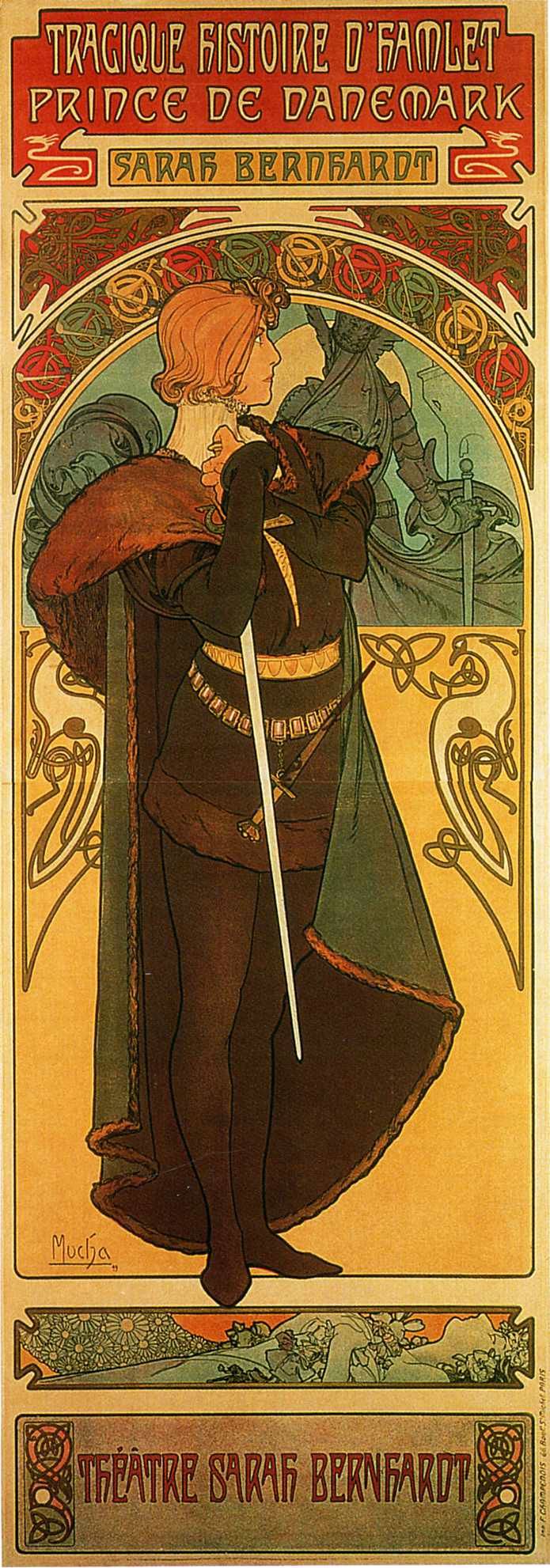 Hamlet, a dán herceg – Alphonse Mucha ️ - Alphonse repülni